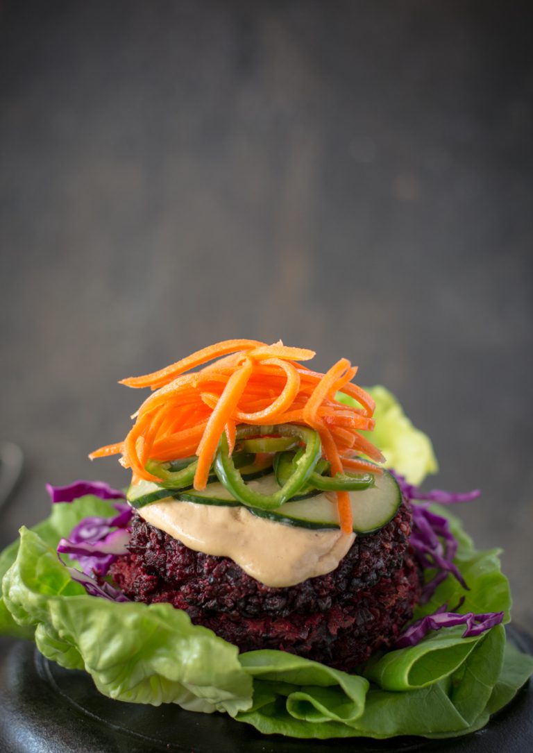 Banh Mi Beet Quinoa Burger - Simply So Good
